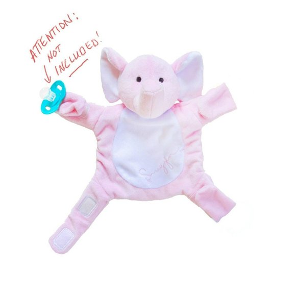Snuggin | Toys | Snuggin Pink Elephant Pacifier Plush Lovie Stroller ...